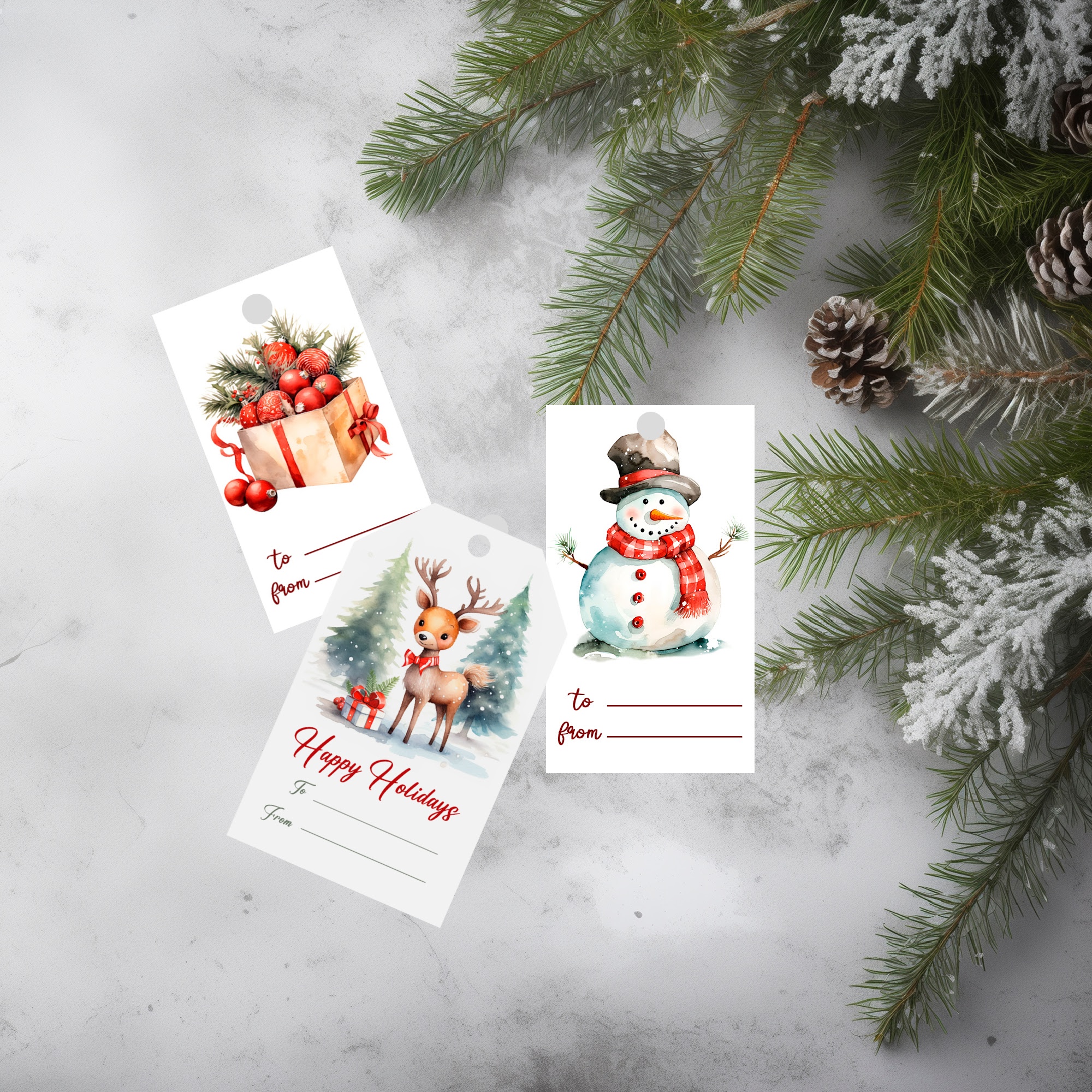 Holiday & Seasonal :: Holiday Cheer Pack: Set of 12 Christmas Gift Tags ...