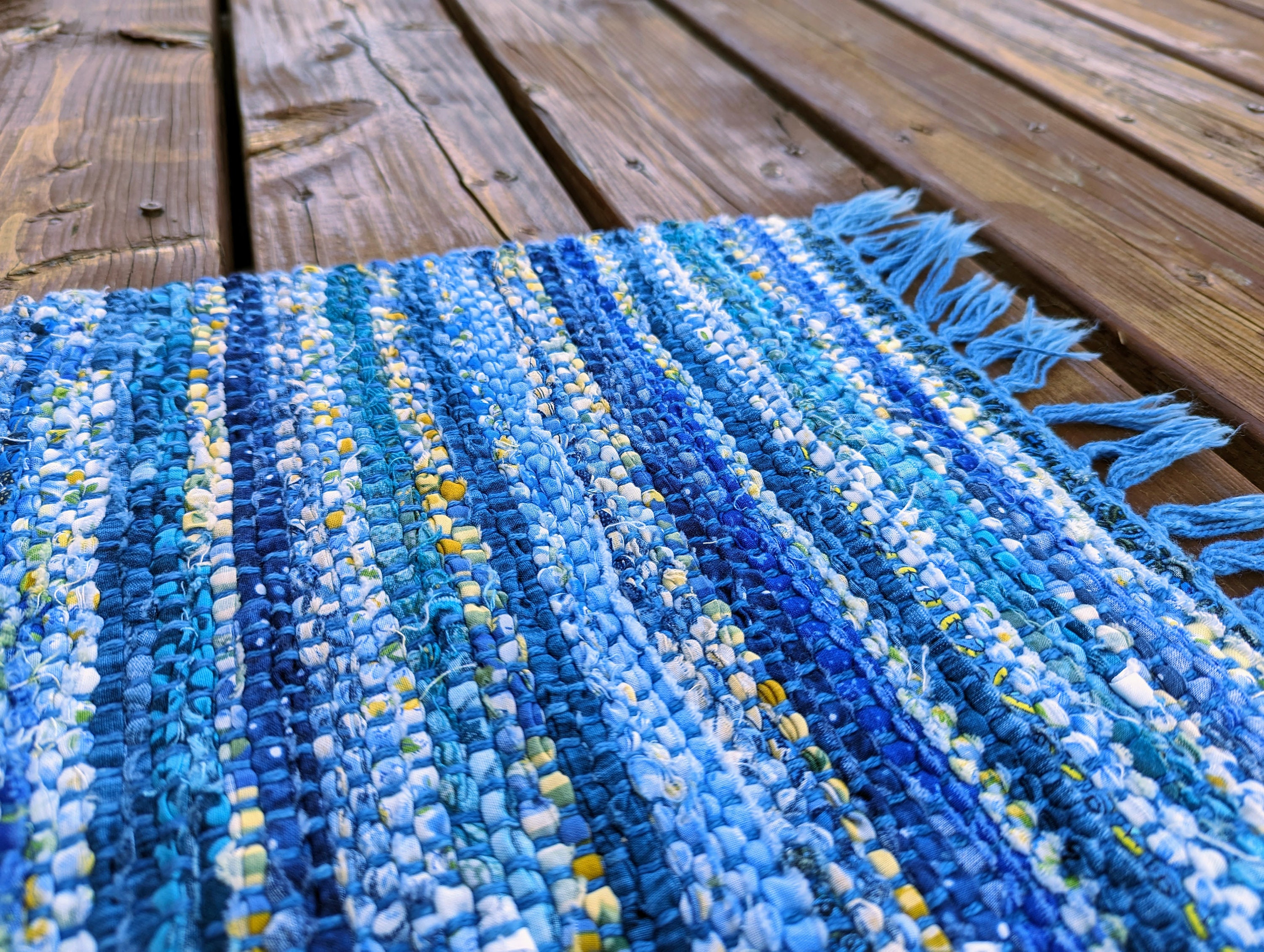 Products :: Woven Rag Rug | 20 x 38 in. | Washable | Secondhand Fabric