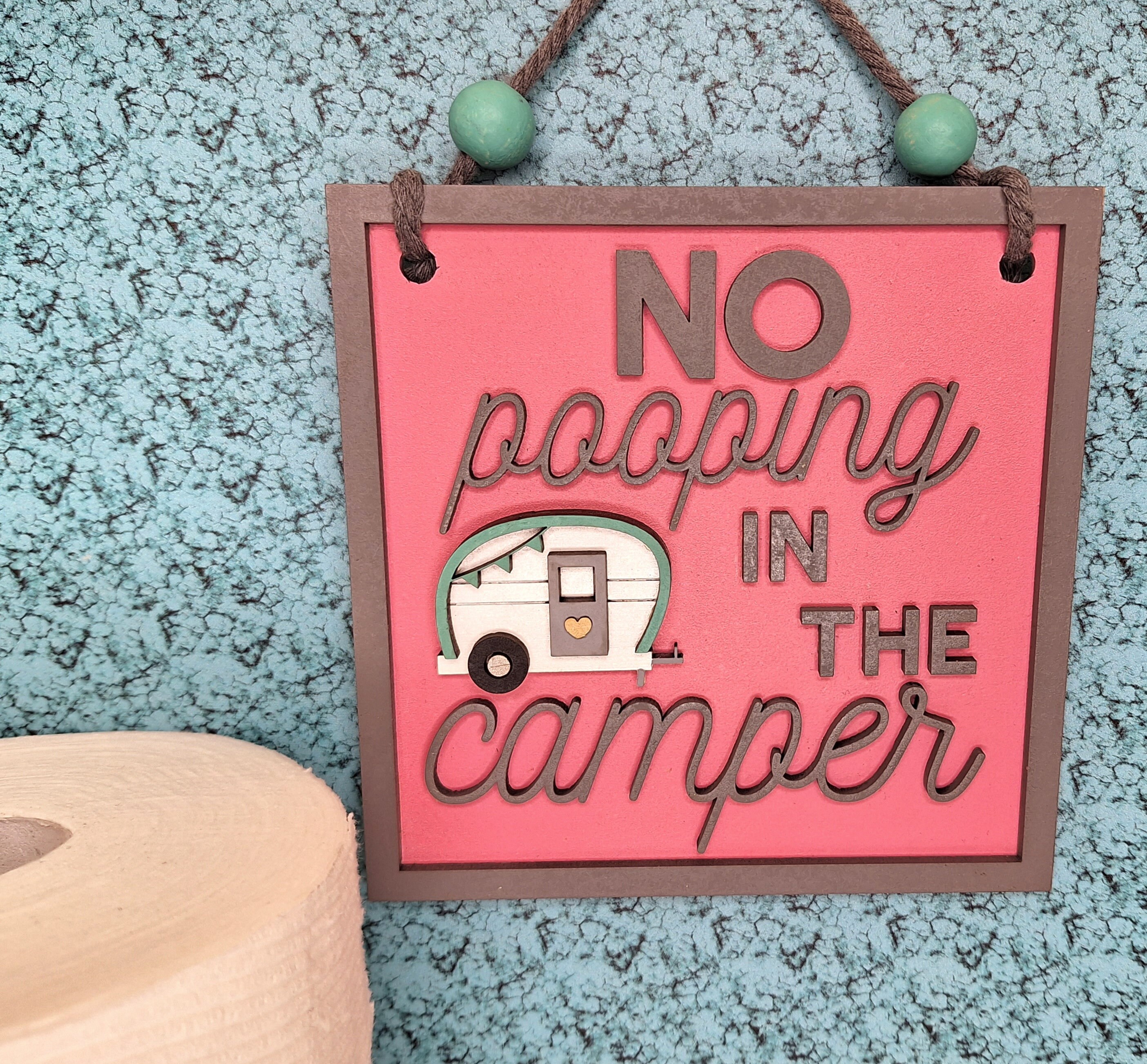 Home & Living :: Hilarious "No Pooping in the Camper" Sign | Bathroom ...