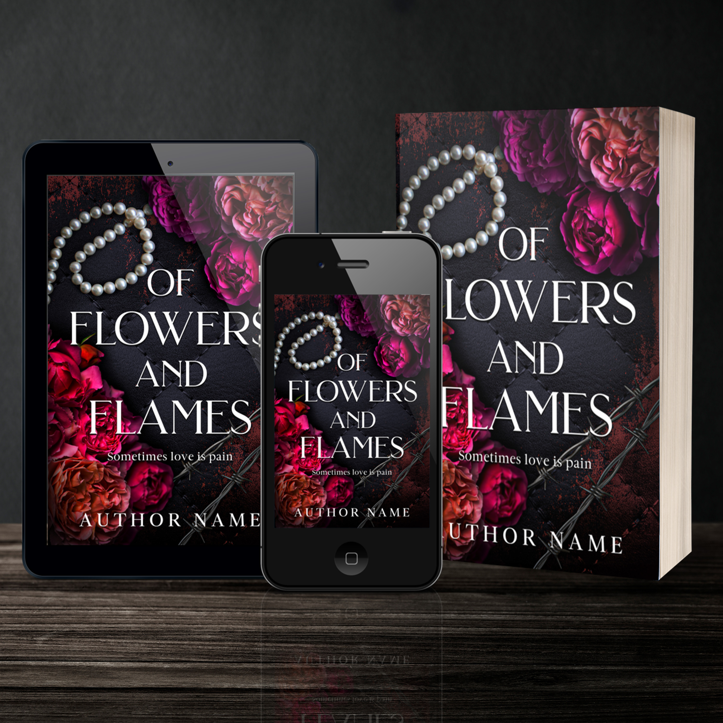 Discreet, Object based Premade Book Cover for Dark Romance