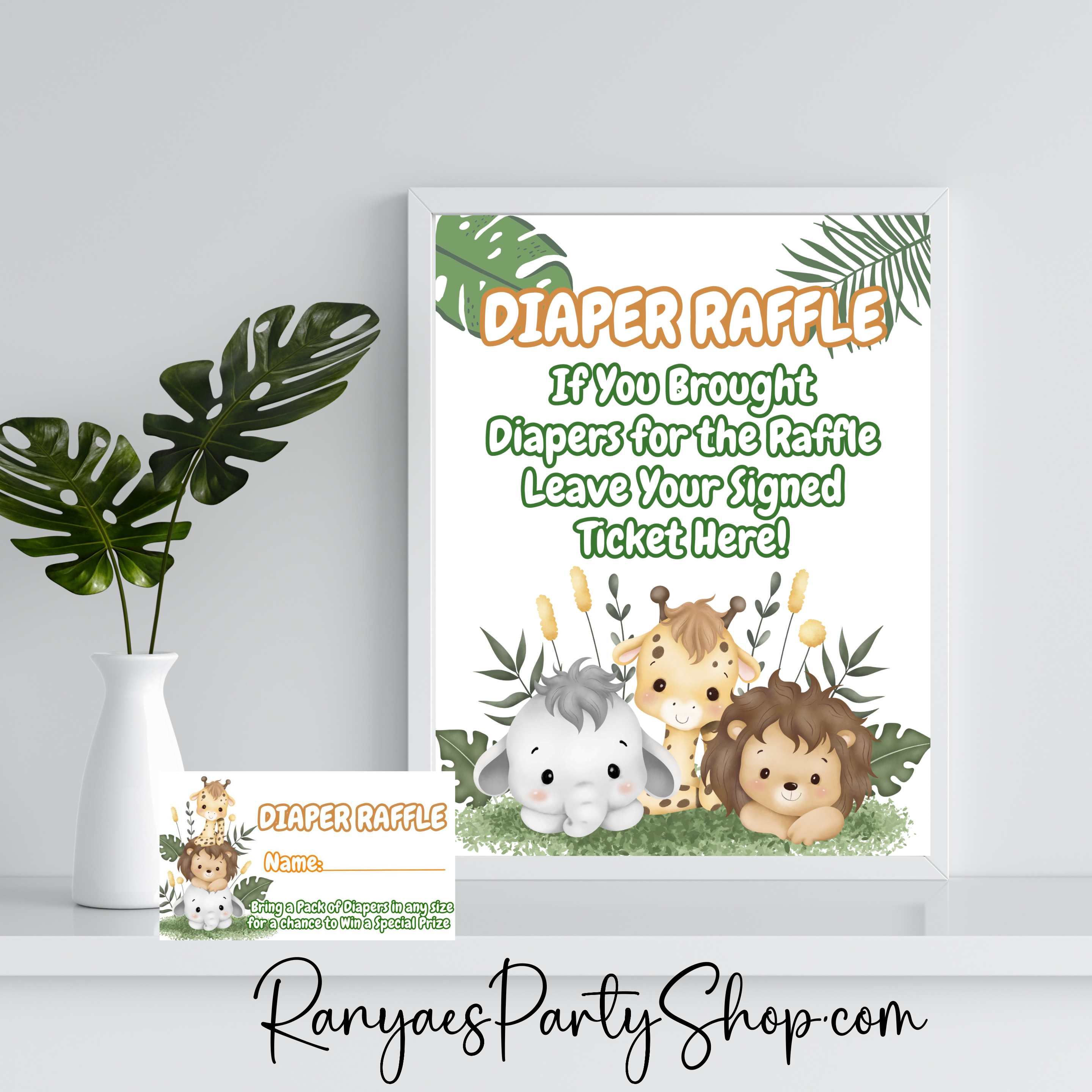 Safari Diaper Raffle