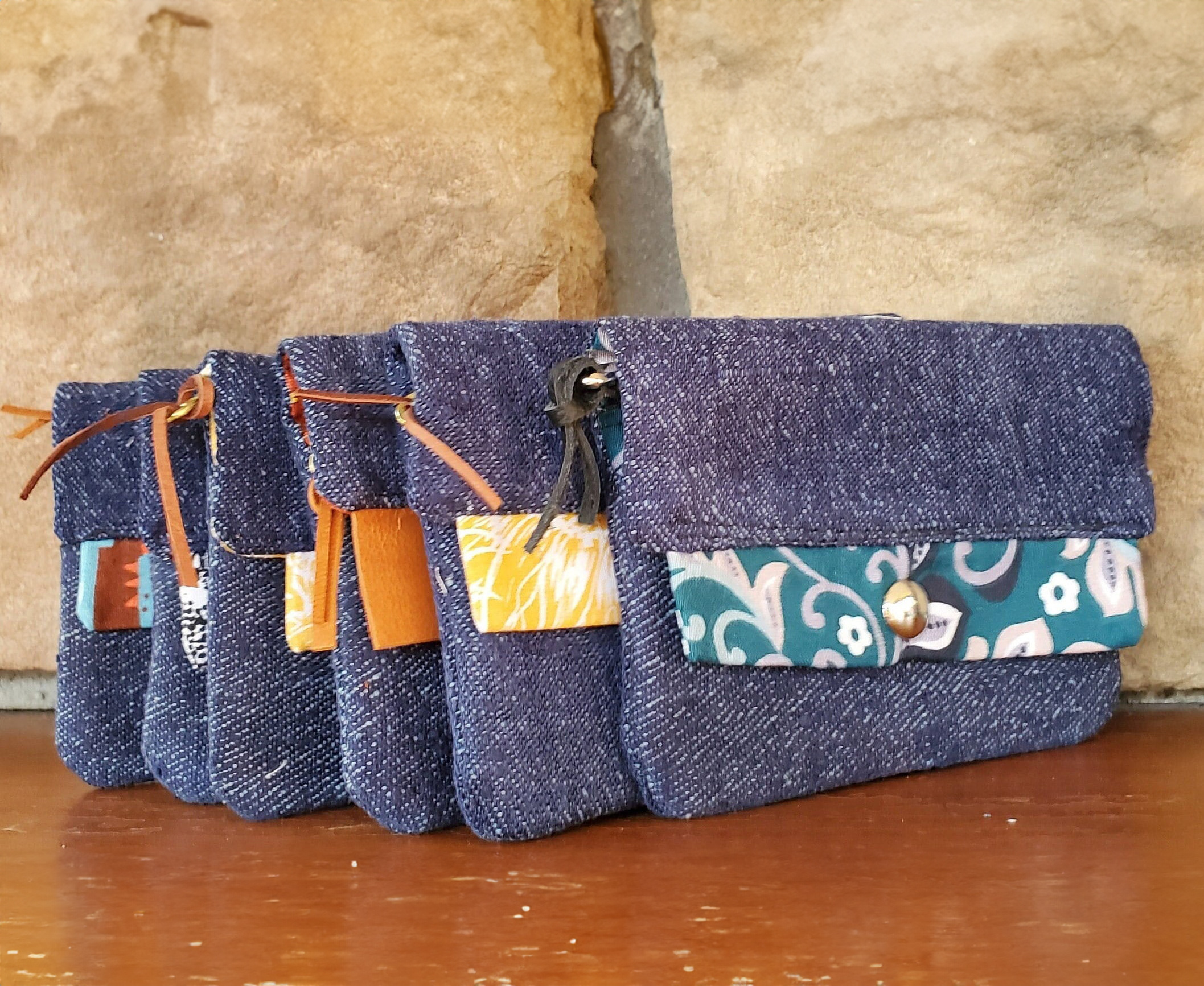 Clothing & Accessories :: Bags & Purses :: Small denim fabric wallets ...