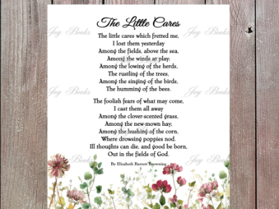 The Little Cares Watercolor Clover Poetry Wall Art Download DIY