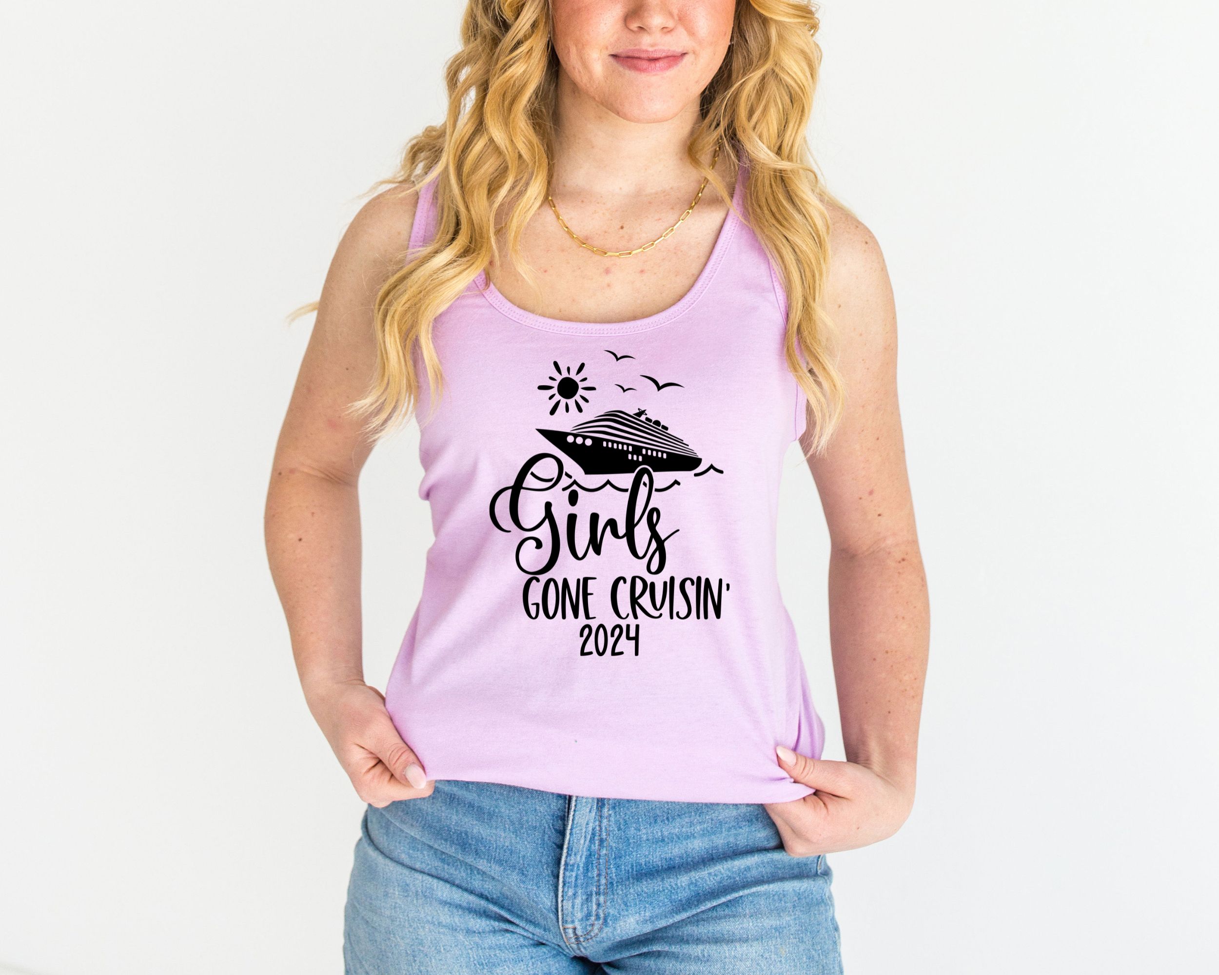 Girls Gone Cruisin' 2024 Tank Top, Cruise Trip Tanks, Girl' Trip Cruise ...