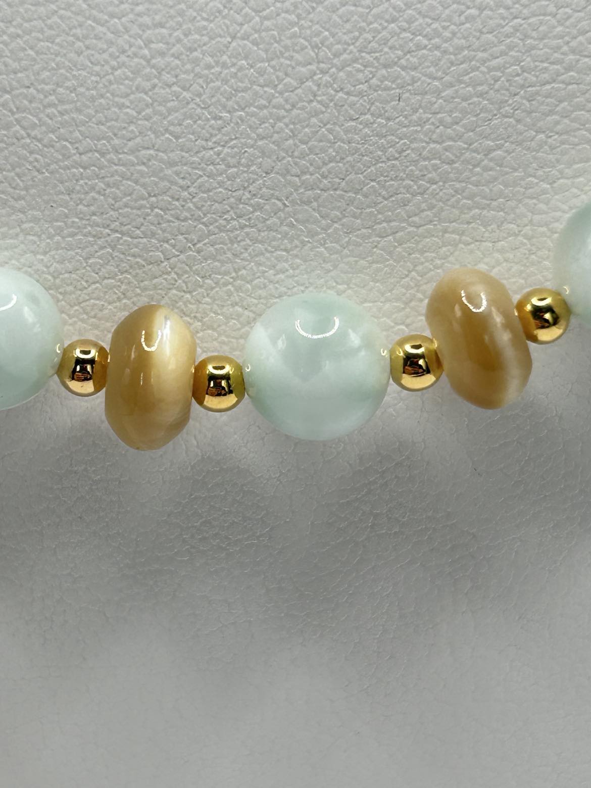 Jewelry :: Necklaces :: Green Pectolite and Brown Mother of Pearl ...