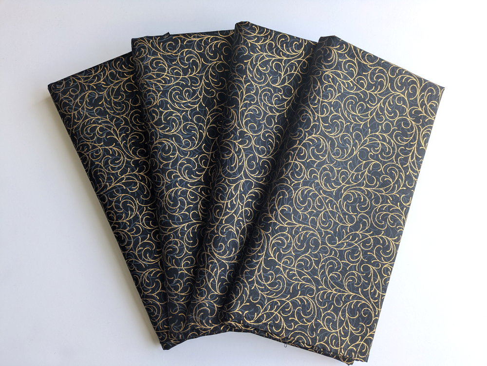 Black and Gold Dining Napkins