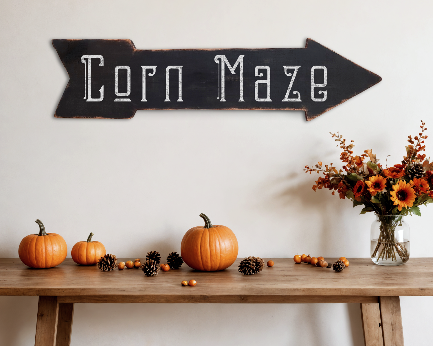 Holiday & Seasonal :: Fall & Thanksgiving :: Large antique style wooden ...