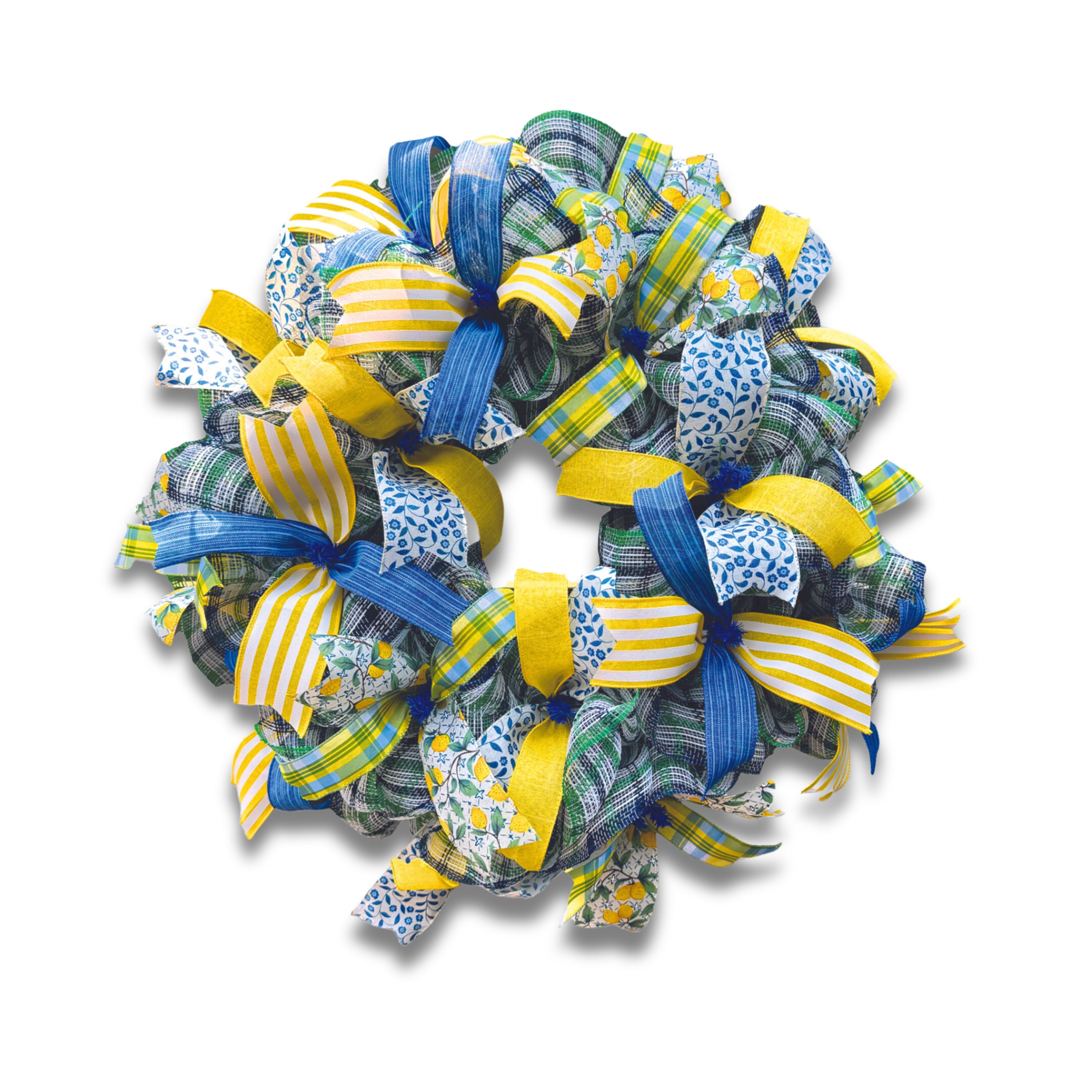Lemon Mesh Wreath – Bright and Cheerful Door Décor