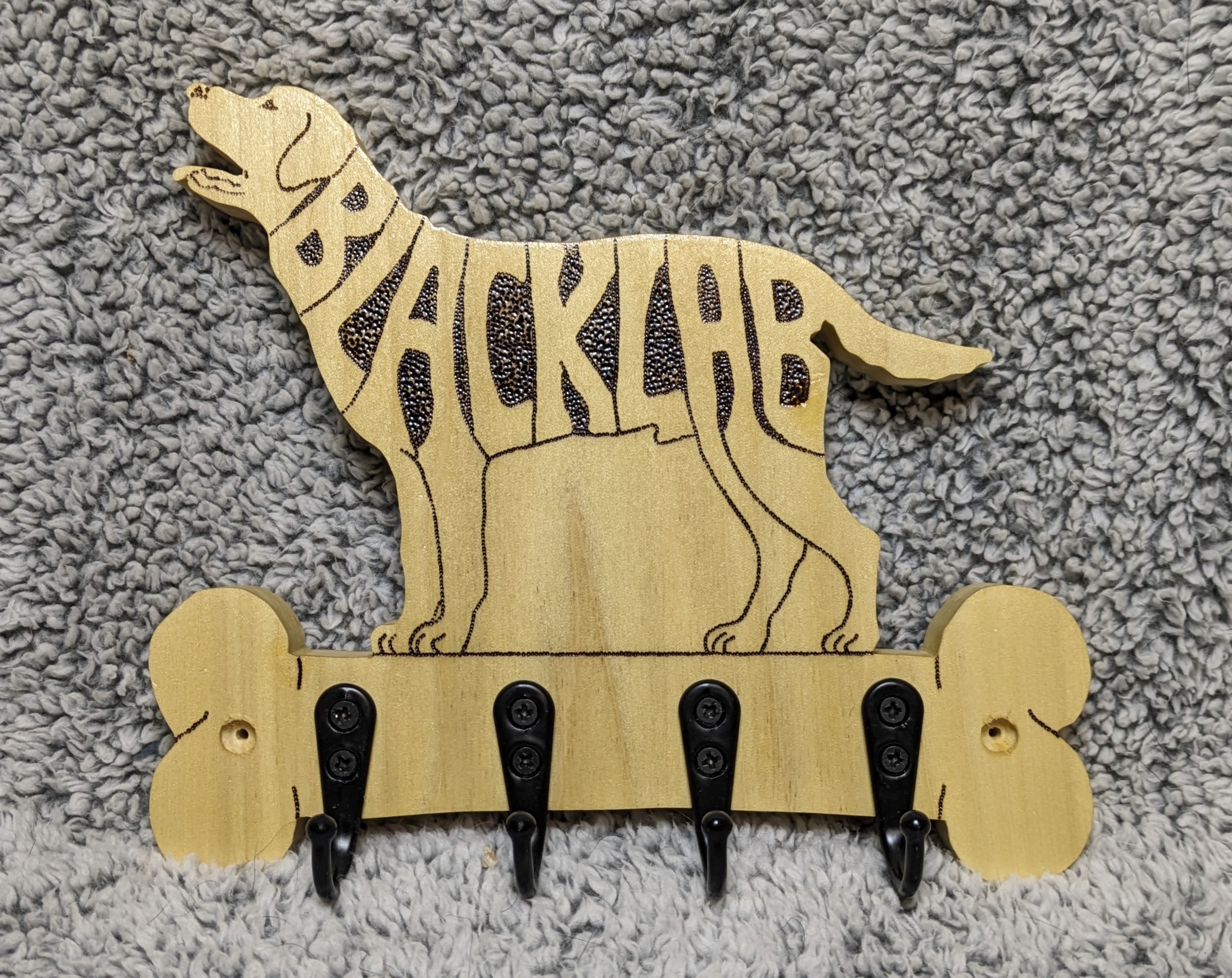 Home & Living :: Home Decor :: Black Lab - Labrador Key/Leash Holder