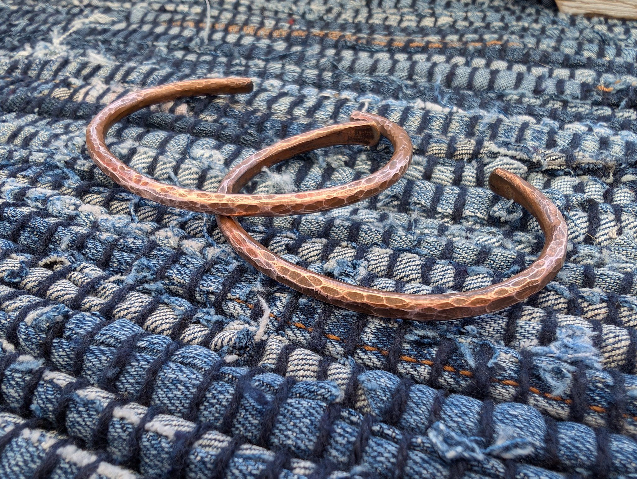 Jewelry :: Bracelets :: Thick Hammered Copper Bracelet