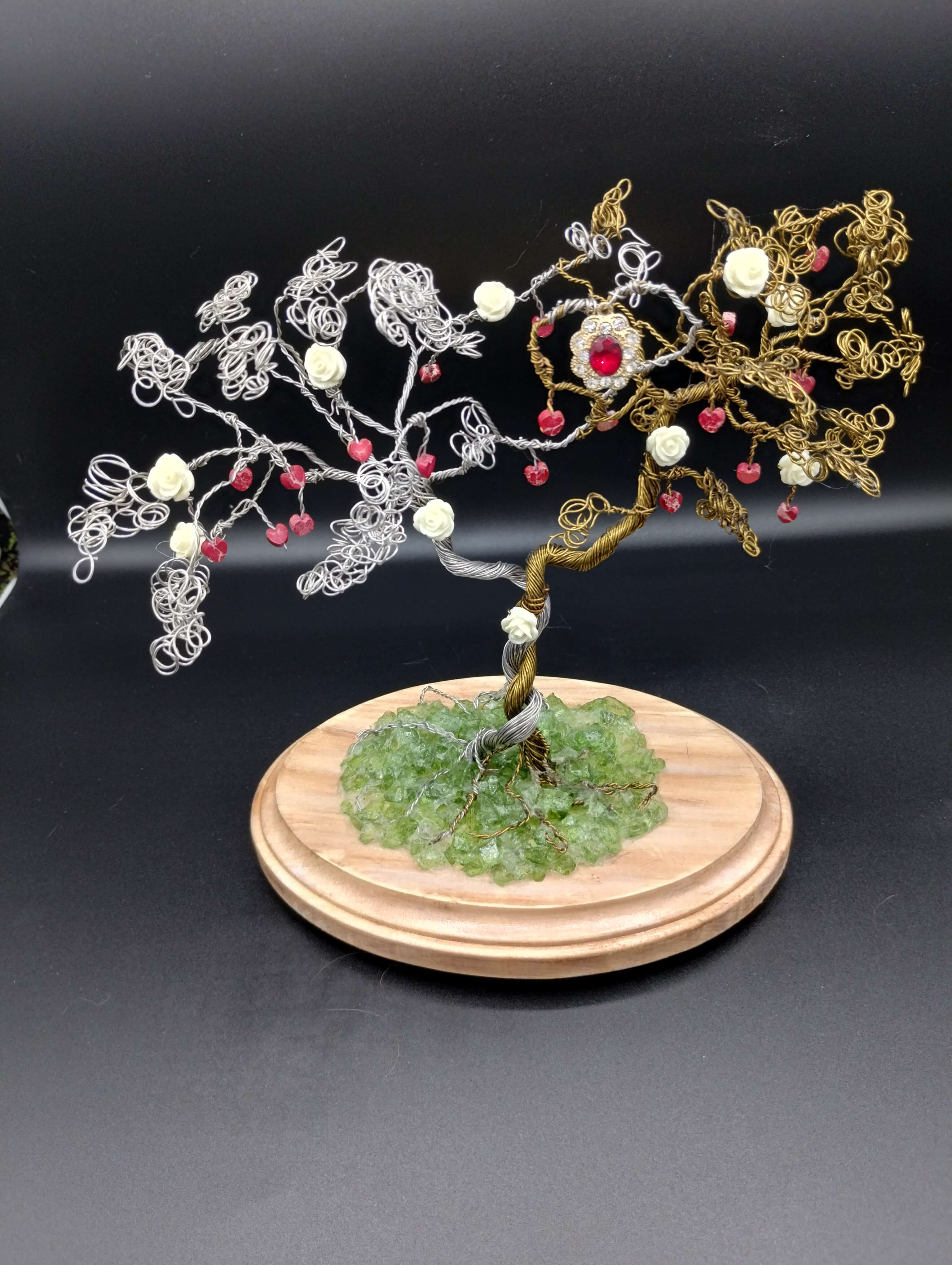 Silver and Copper Wire Tree