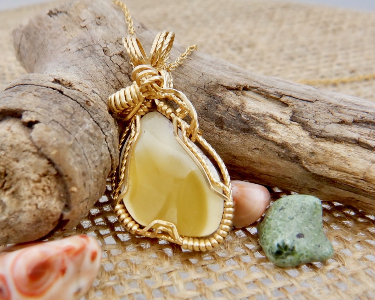 Yellow Datolite Pendant