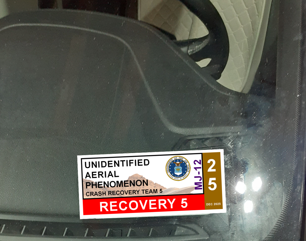 Home & Living :: Decals & Stickers :: 2025 UAP Crash Recovery Permit ...
