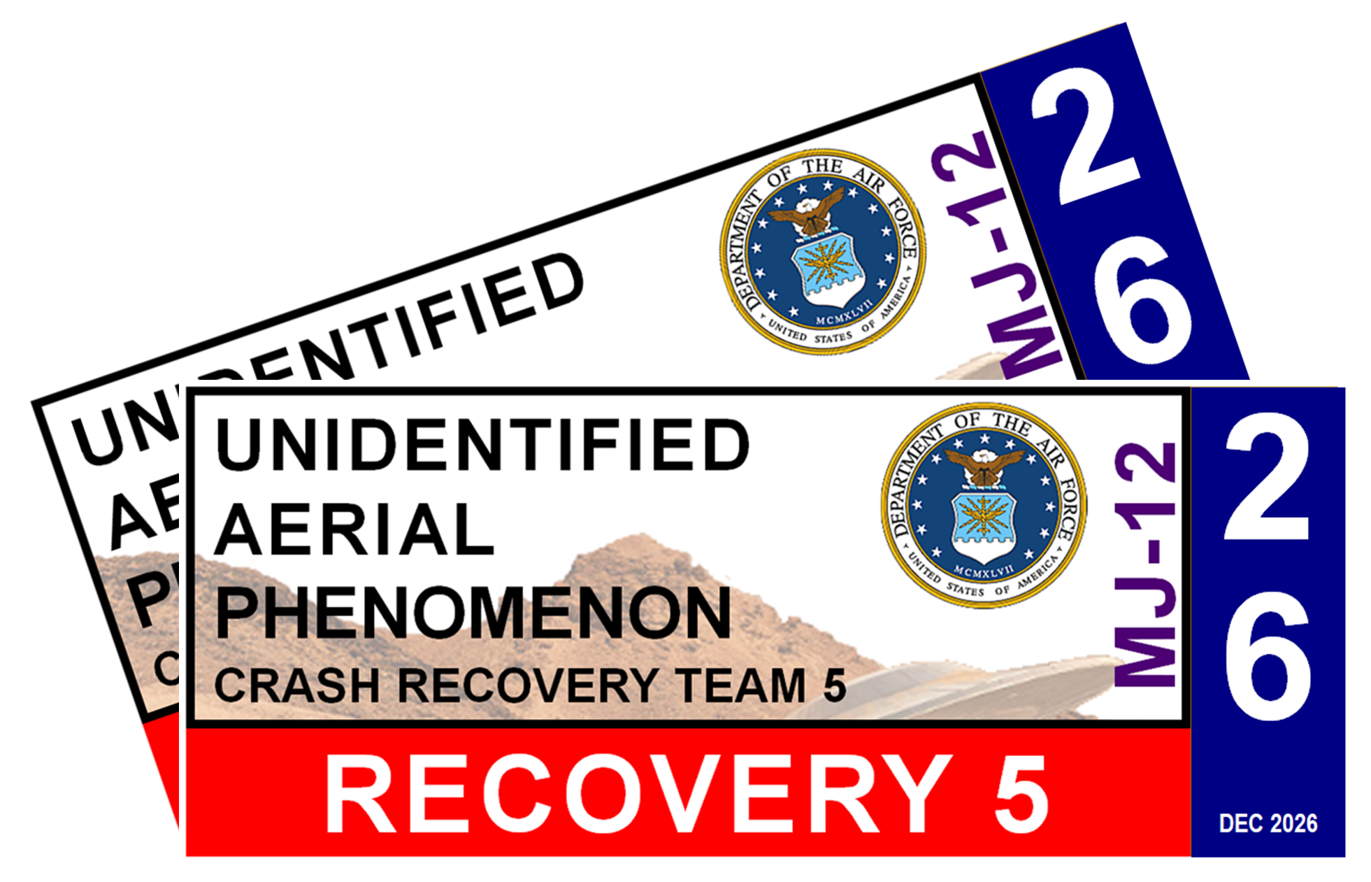 Home & Living :: Decals & Stickers :: 2026 UAP Crash Recovery Permit ...
