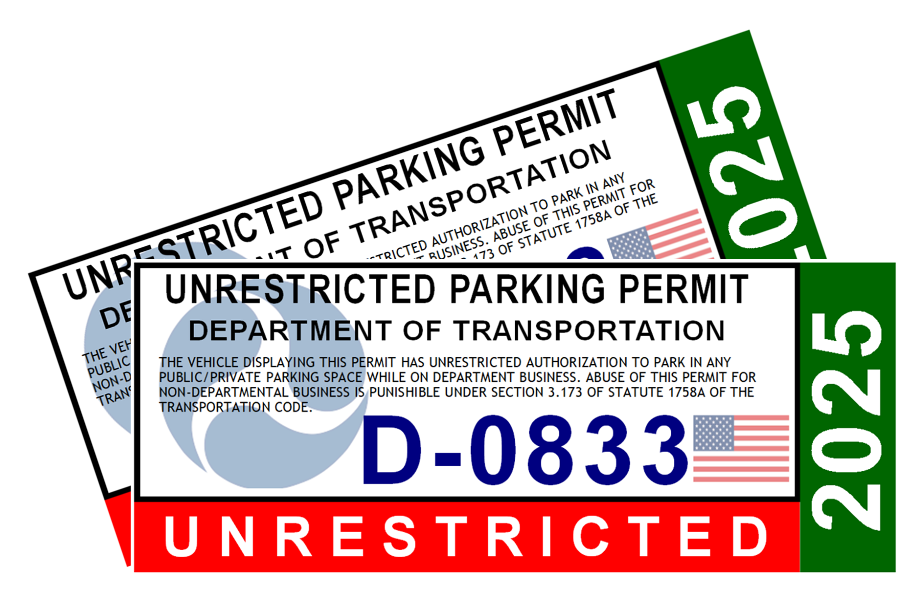 Home & Living :: Decals & Stickers :: 2025 Unrestricted Parking Permit ...