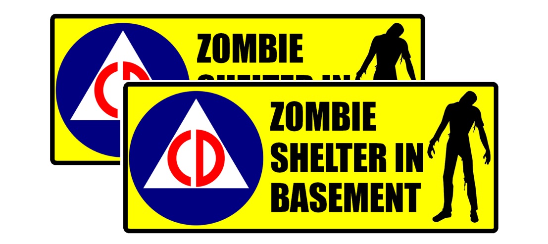 Home & Living :: Decals & Stickers :: Civil Defense Zombie Shelter In ...