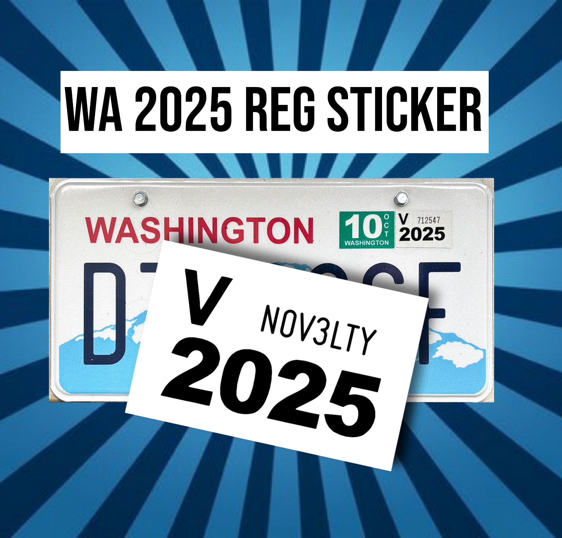 2025 Washington Registration Sticker WA car dmv inspection tag