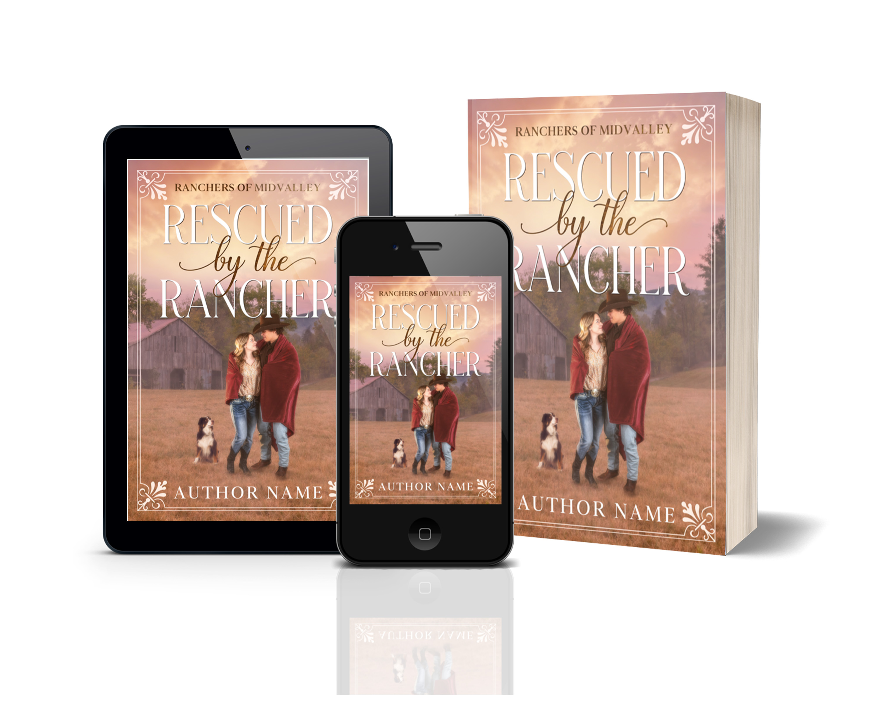 Sweet Cowboy Romance Premade Book Cover