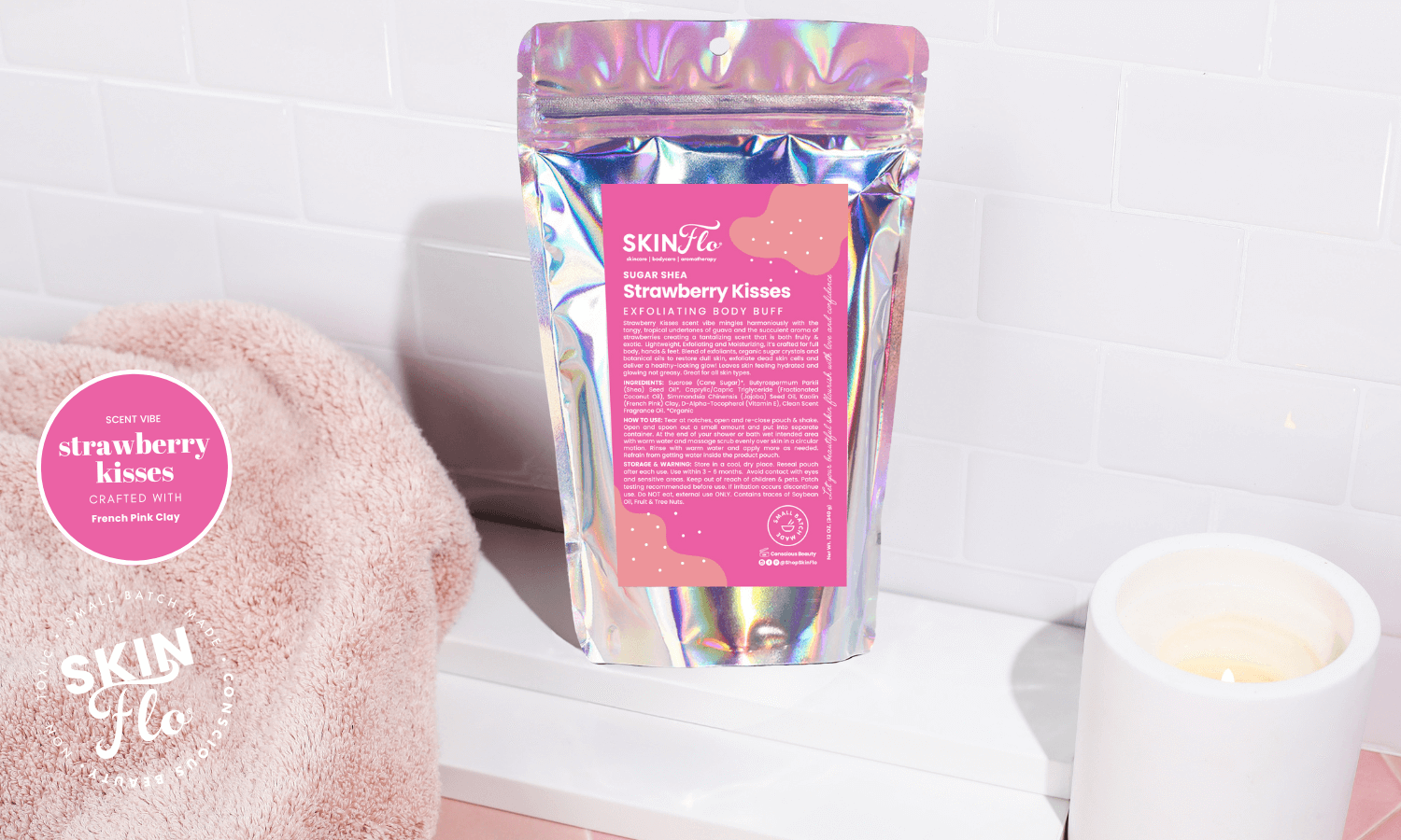 Strawberry Kisses Sugar Shea Exfoliating Body Buff