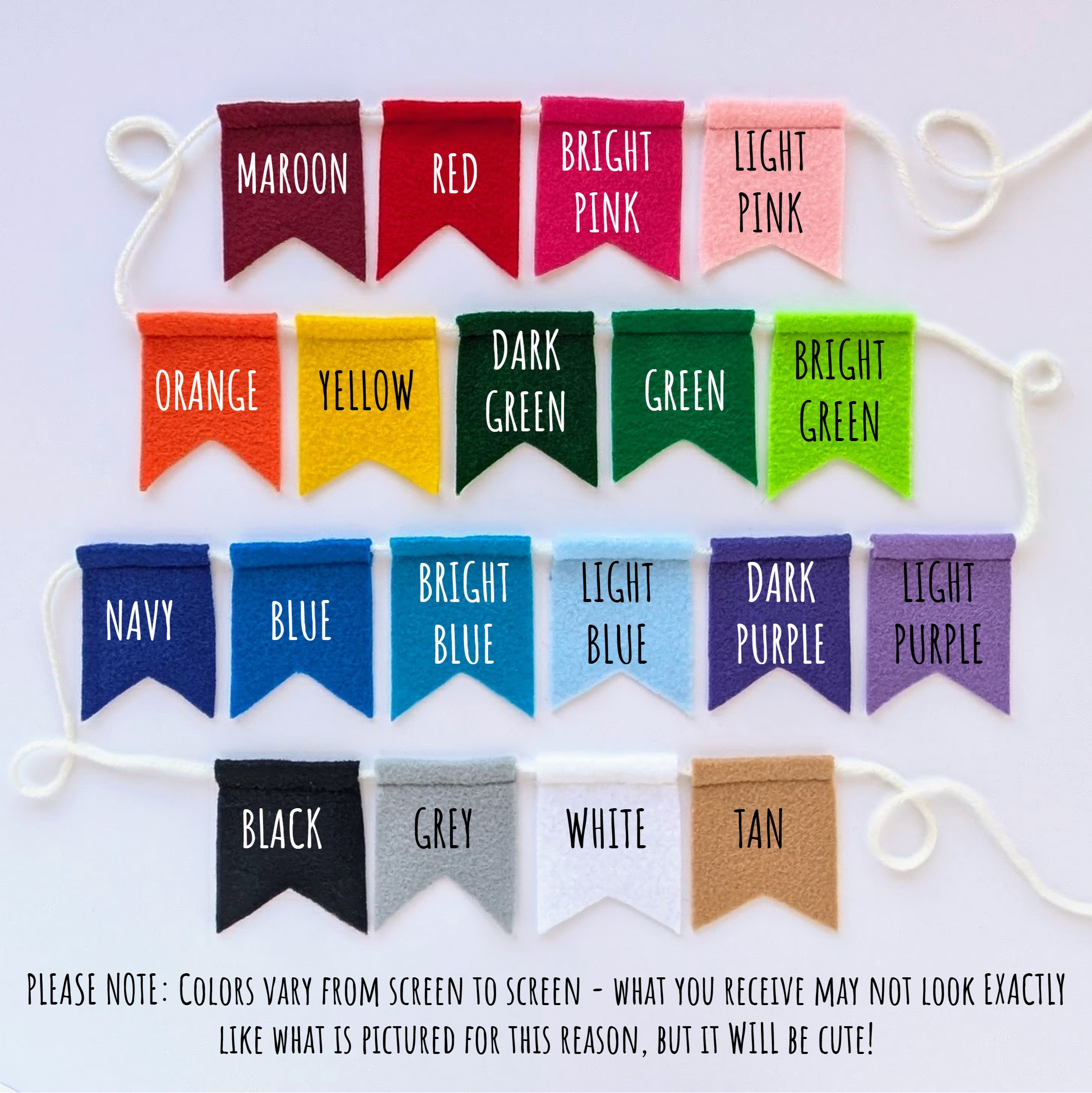 Home & Living :: Home Decor :: Felt Garland | Custom Single Garland ...