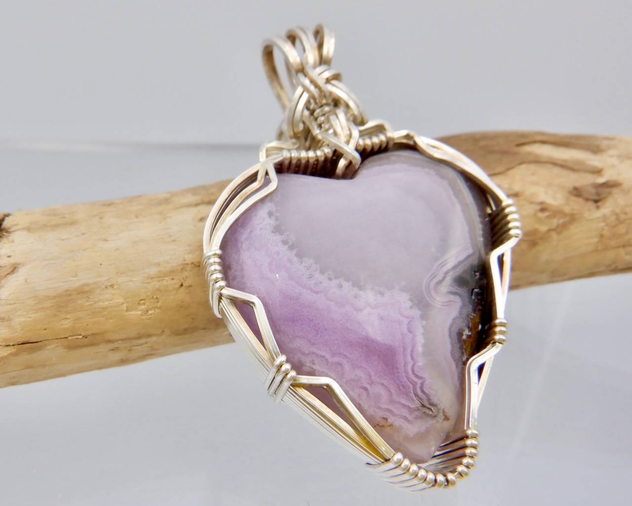 Purple Mexican Agate Pendant