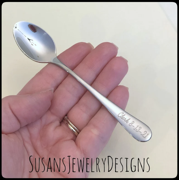 Home & Living :: Kitchen & Dining :: Engraved baby spoon, baby shower ...
