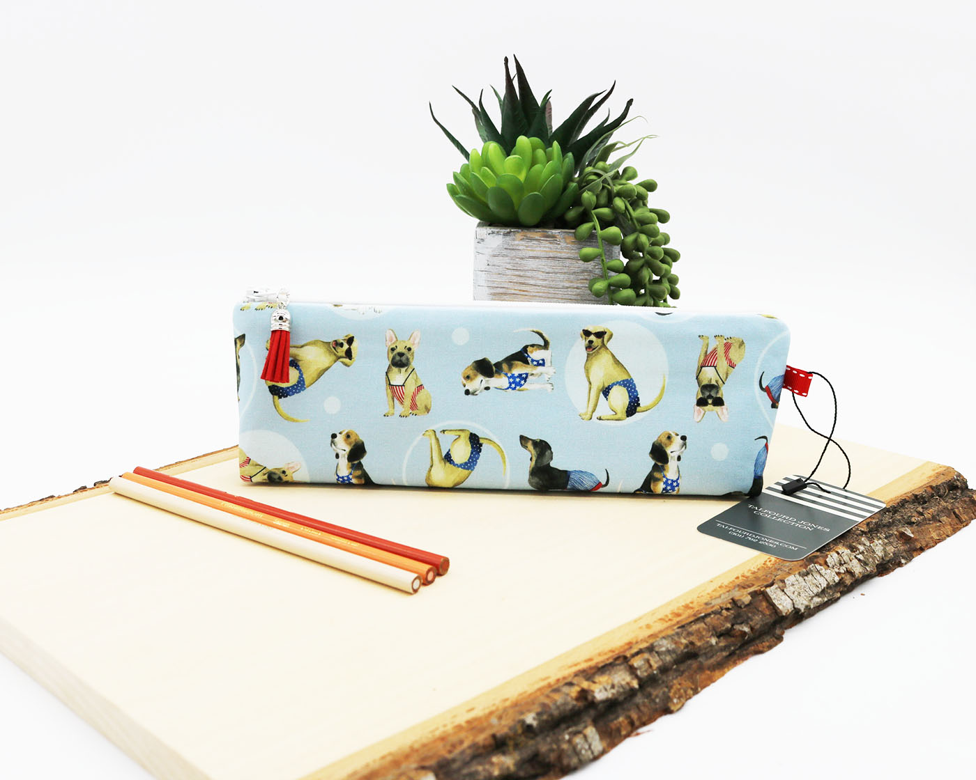 Dog Triangle Pouch, Blue, Beagle, French Bulldog, Labrador