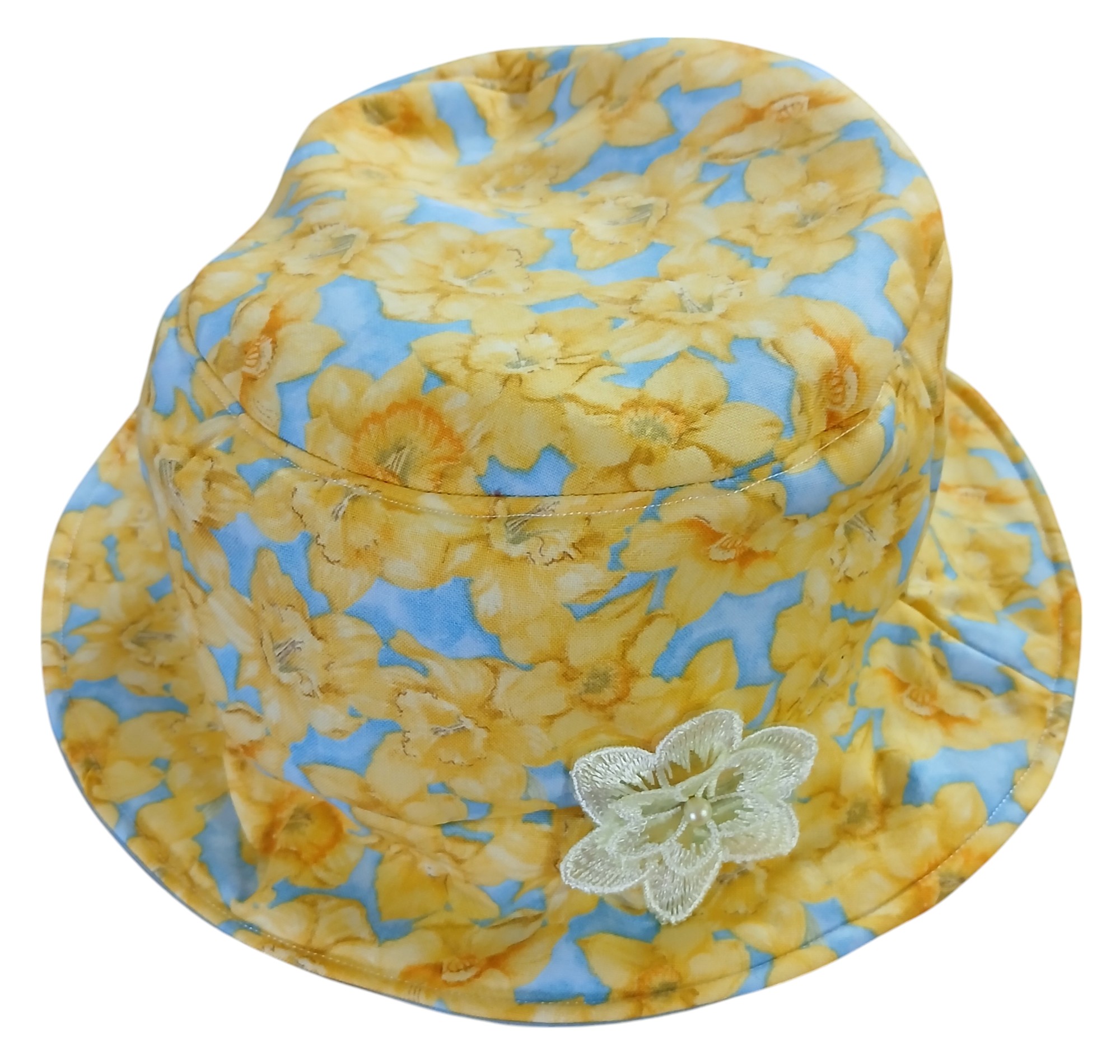 Clothing & Accessories :: Hats :: Reversible Bucket Hat Daffodil/Bluebonnet