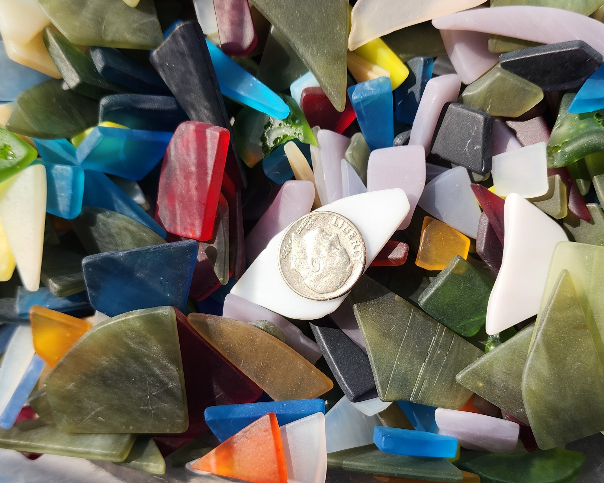 Handmade Supplies :: Faux Sea Glass - Tumbled Glass with Frosted Finish