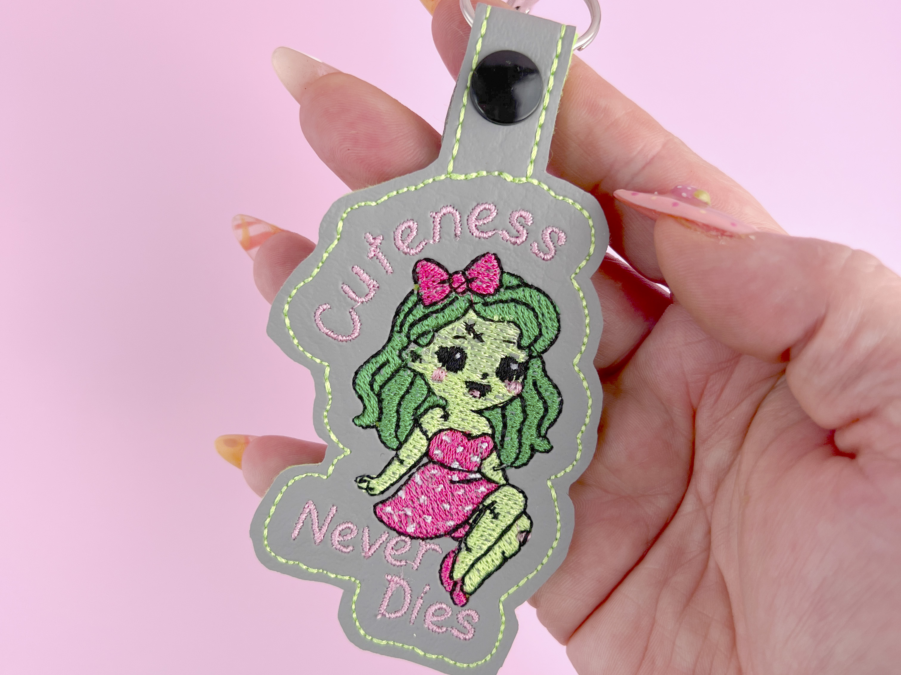 Holiday & Seasonal :: Halloween :: Zombie Pinup Girl Snap Tab Keychain ...